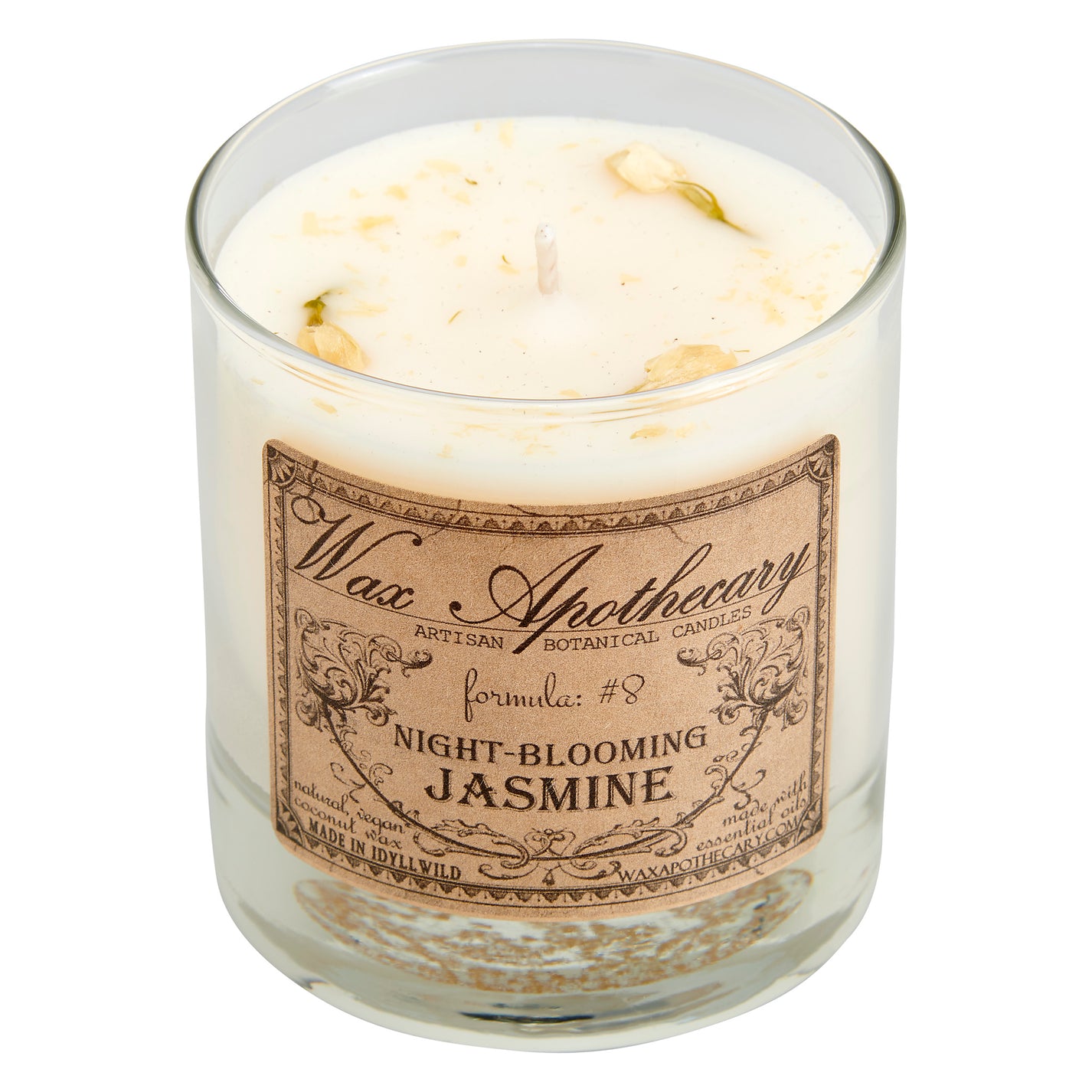 Night-Blooming Jasmine 7 oz Botanical Candle in Scotch Glass – Wax ...